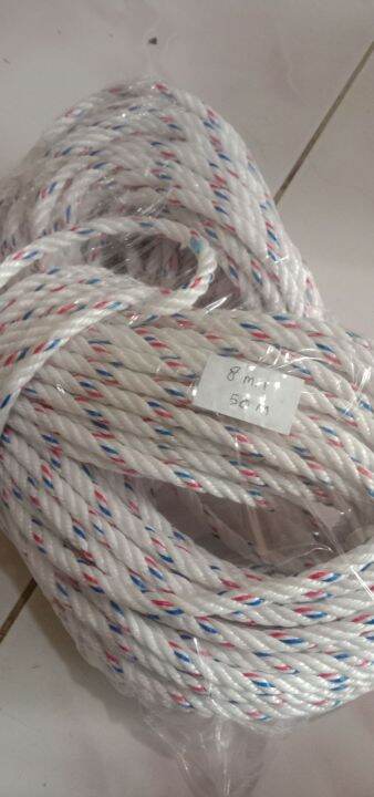 tali tambang plastik PPD 8 Mili panjang 50 meter serba guna | Lazada ...