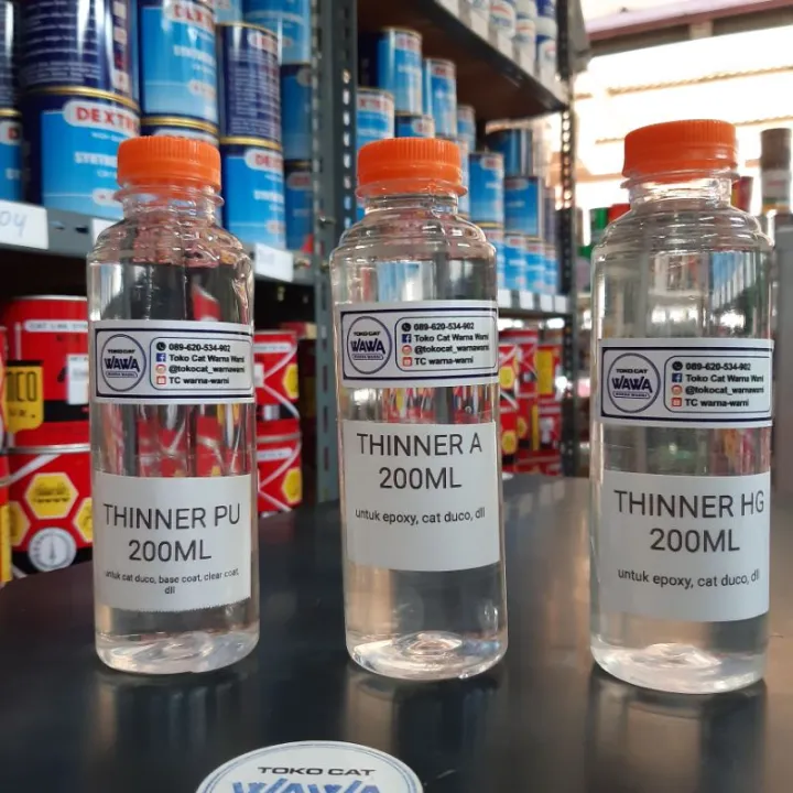 Thiner / Tiner / pengencer cat duco epoxy pernis clear 200ml | Lazada ...