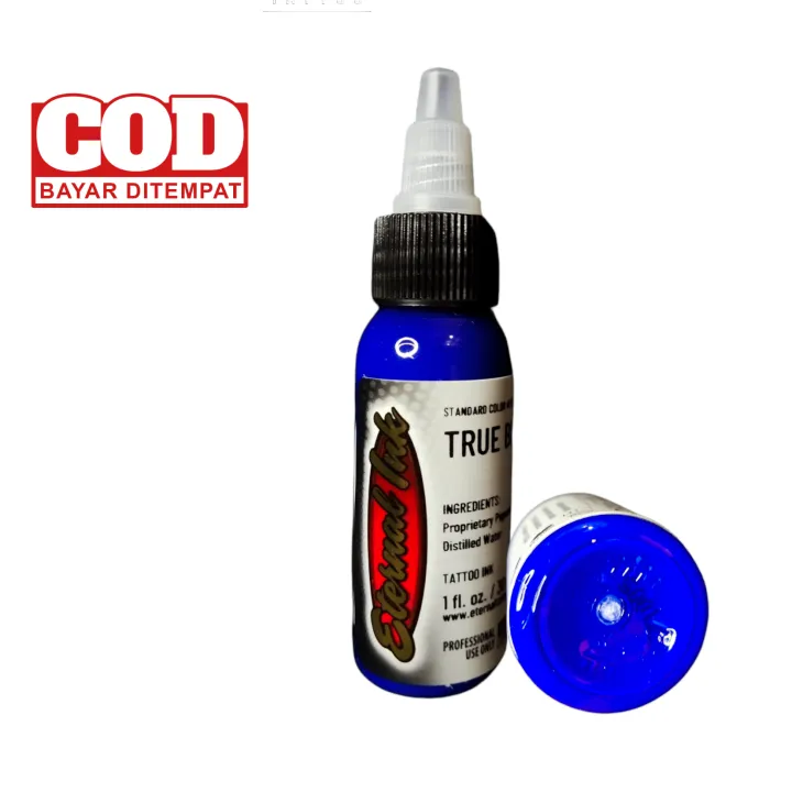 Tinta tato profesional 30 mili eternal true blue tinta tato 100 % asli ...