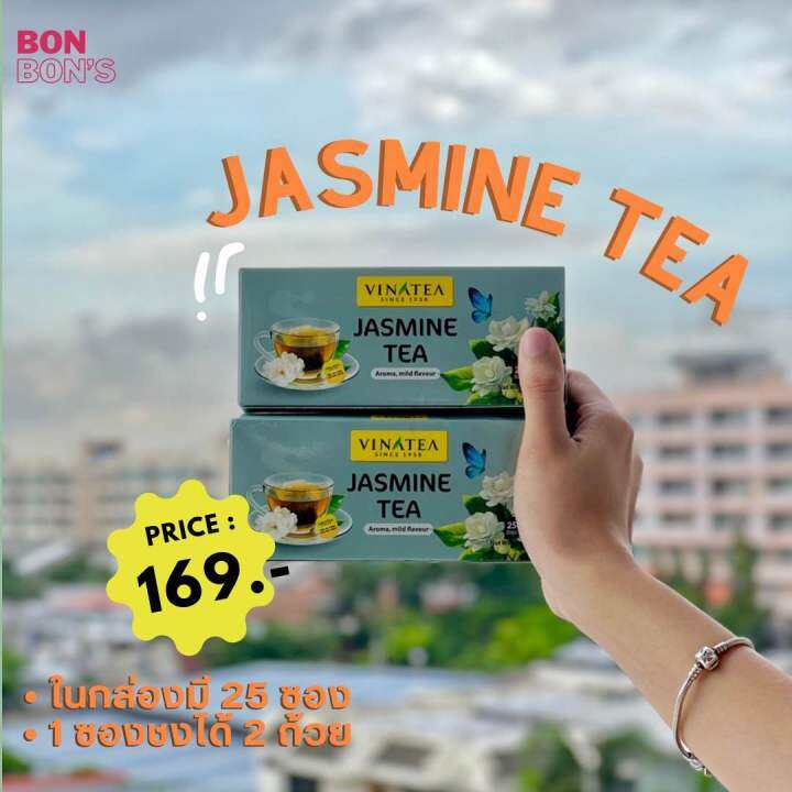 ชามะลิ ชาเวียดนาม VINATEA JASMINE TEA บรรจุ 25 ซอง 1ซอง ชงได้2แก้ว ...