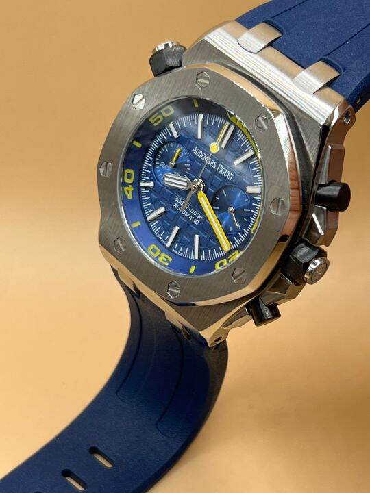 Driver offshore blue battery stopwatch Japanese movement with one year ...