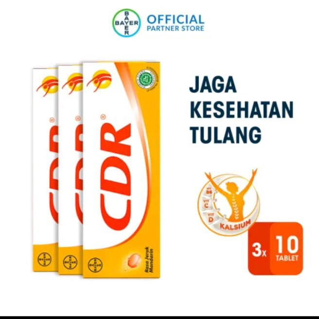 CDR Rasa Jeruk Tablet 10 x 3 CDR Obat Tulang dan Sendi cdr isi 10 promo ...