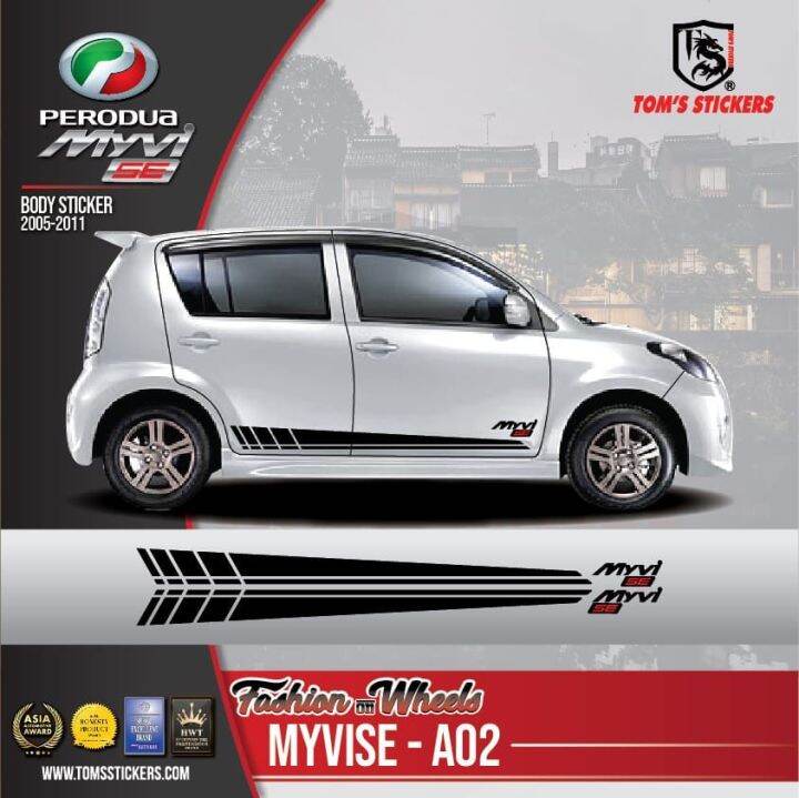 👍👍 PERODUA MYVI SE CAR BODY STICKER SET MYVISE - A02 | Lazada