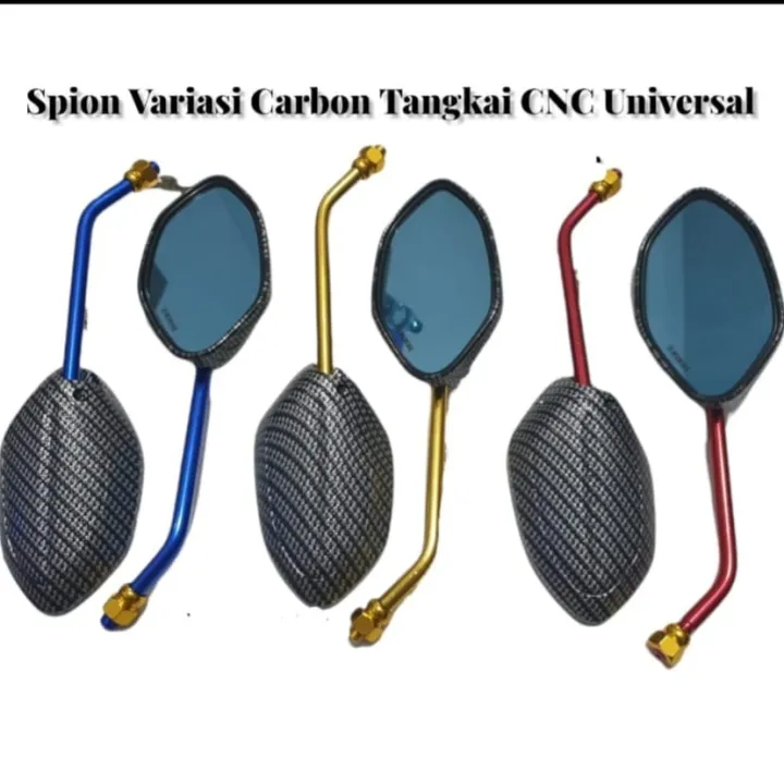 spion Beat karbon tangkai cnc warna Honda Beat Scoopy Vario Genio Supra ...