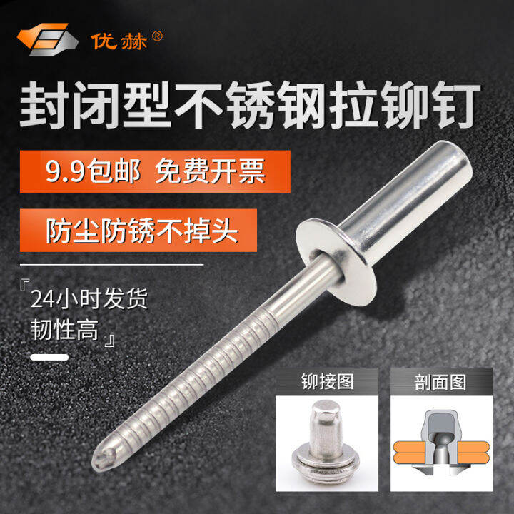 Closed Pop Rivet Closed Type Self-Plugging Rivet Closed Rivet 304 ...