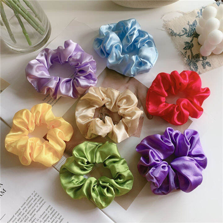 Internet Celebrity Candy Color Ins Minimalist Satin Retro Large ...