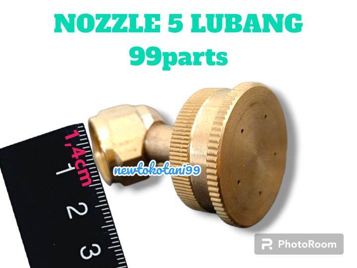 Nozzle kuningan 5 mata bengkok alat tangki semprot manual / elektrik ...
