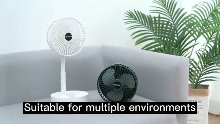 Foldable Telescopic Desk Electric Fan Mini Folding Fan Mute With USB ...