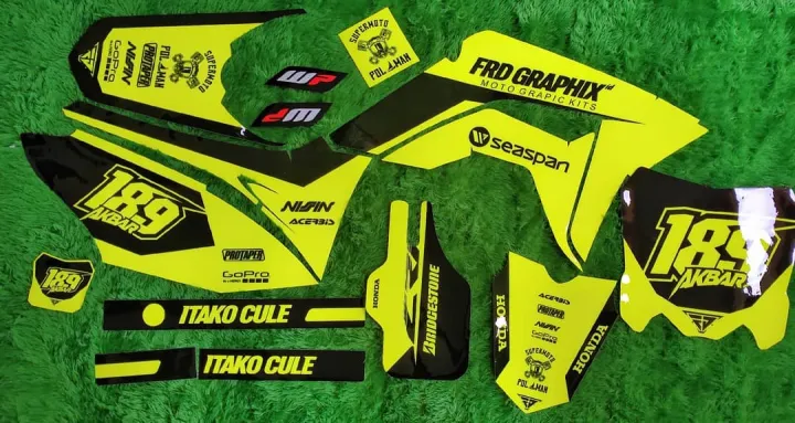 Decals stiker motor crf variasi ter baru warna kuning terlaris DECAL ...