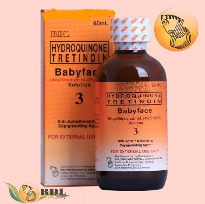 RDL Baby Face Astringent Hydroquinone + Tretinoin #3 (60ml) | Authentic ...