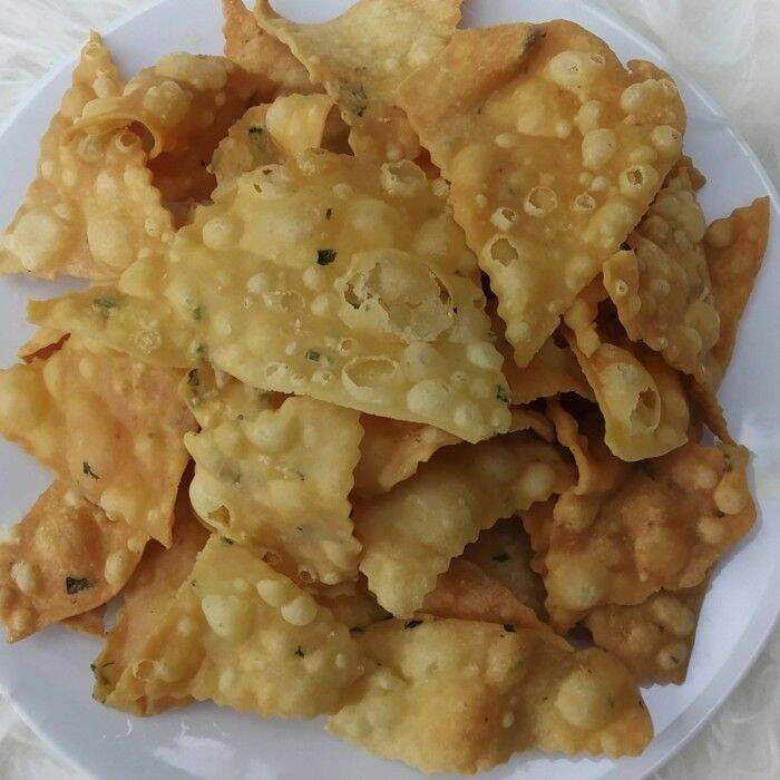 kerupuk pangsit rasa bawang 200 gr | Lazada