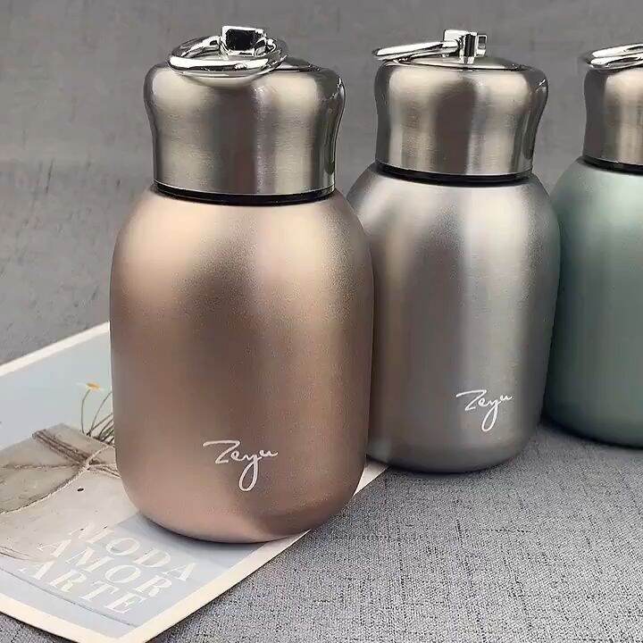 Bình giữ nhiệt mini cầm tay cao cấp 330ml cốc chân không inox 304, chống rò rỉ chai nước - bình ...