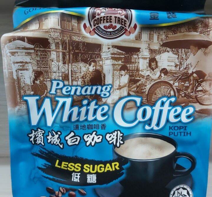 Kopi Putih Penang White Coffee Coffee Tree 3in 1 Less Sugar Malaysia ...