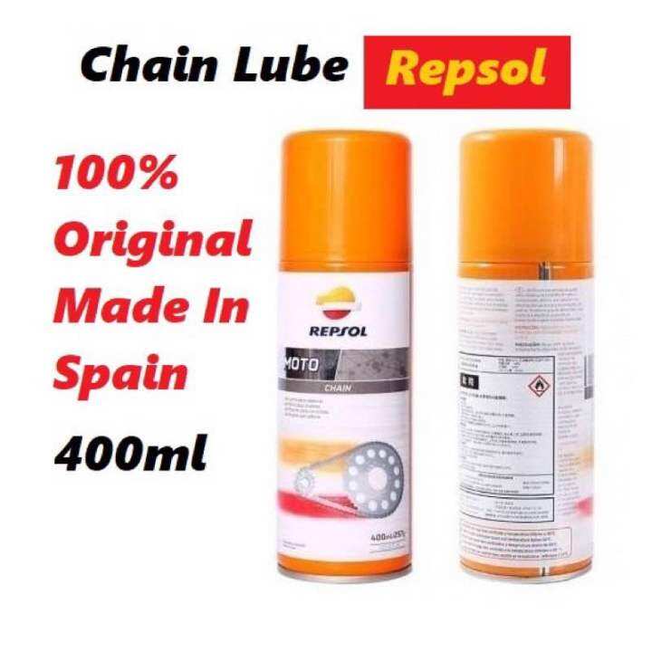 REPSOL 400ML CHAIN LUBE MOTORCYCLE CHAIN LUBRICANT MINYAK RANTAI REPSOL ...
