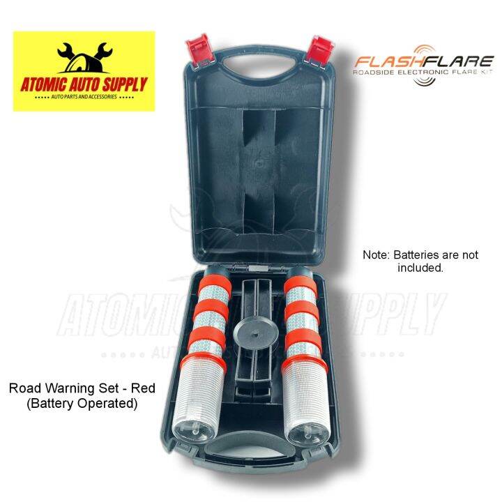 FLASH FLARE ROADSIDE ELECTRONIC FLARE KIT (RED) - SAFETY STROBE ROAD ...