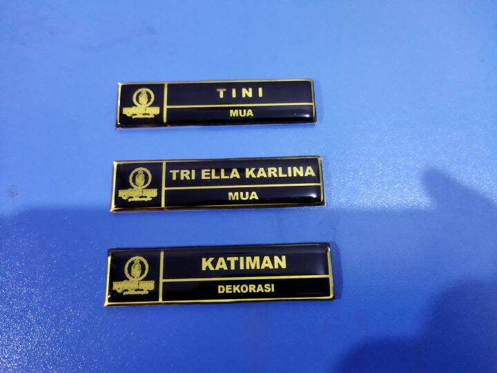PAPAN NAMA CUSTOM LOGO WARNA EMAS | Lazada Indonesia