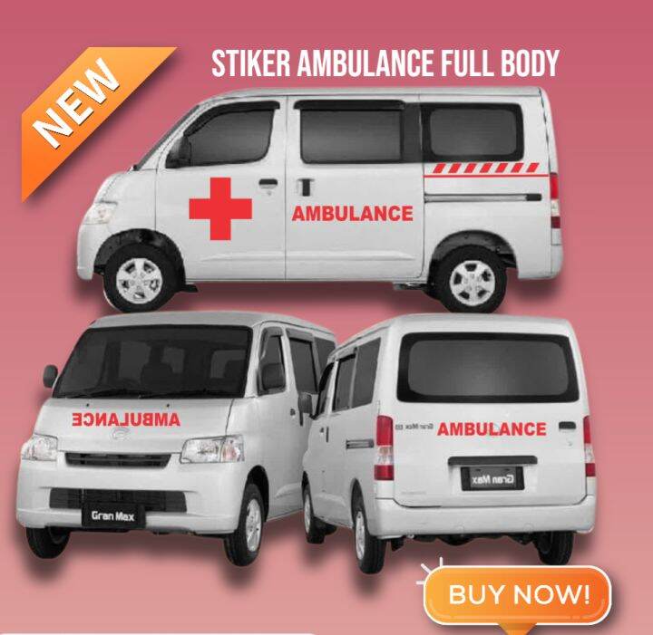 Sticker Stiker Mobil Ambulance full set Grand max luxio Apv | Lazada ...