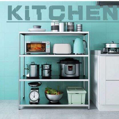 304 Stainless Steel Kitchen Racks Organizer 3/4/5 Layer Thicken Cabinet ...