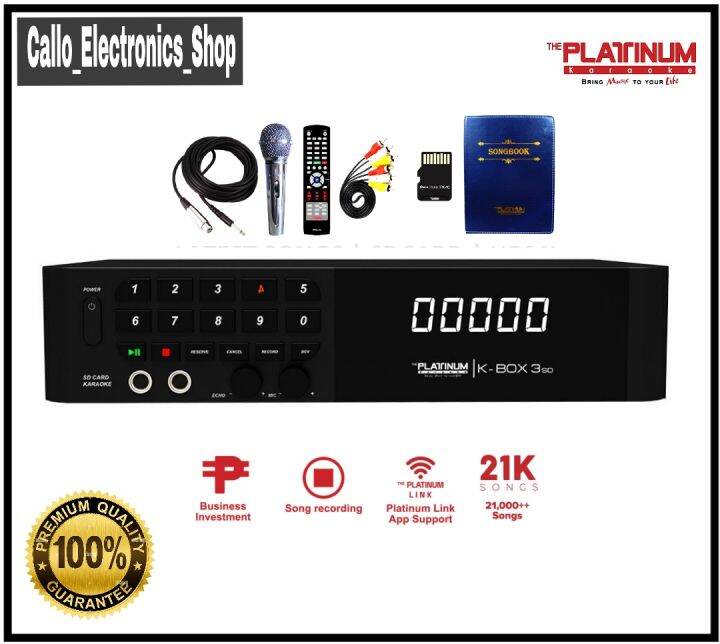 Platinum Kbox 3 SD HOME Karaoke Player With 21,000+ OPM/English/Free Microphone | Lazada PH