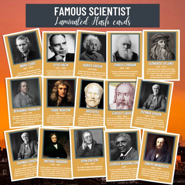 famous scientist laminated educational flash cards | Lazada PH