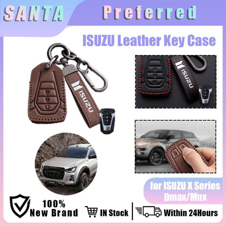 Leather ISUZU Car Key Cover Key Case Protector fit ISUZU Dmax Series X ...