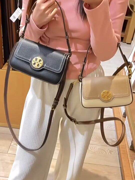 100% Authentic TB T monogram Shoulder Bag Cowhide Crossbody Bag ...