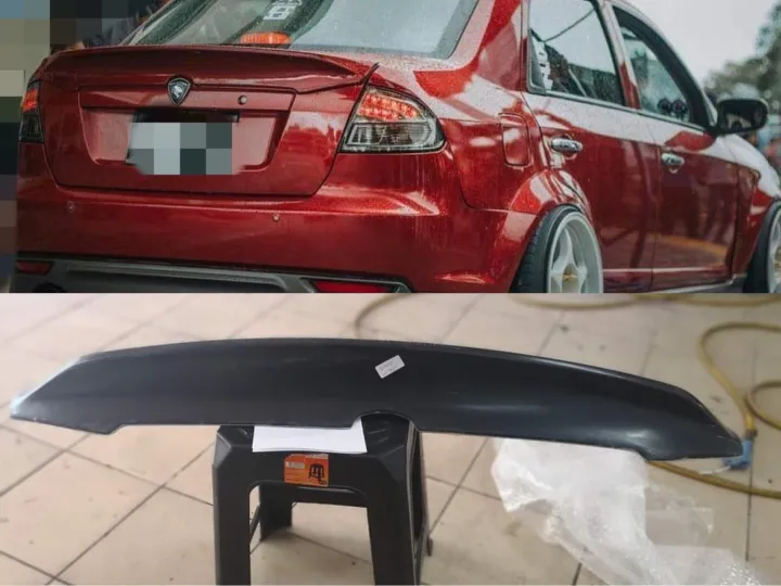 PROTON SAGA BLM FLX REAR BELAKANG SPOILER (SPIN) BONNET BONET FIBER SV FL SE | Lazada