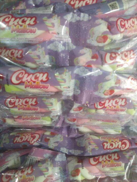 cucu mallow strawberry and appel marshmallow 1 pack isi 20 pcs | Lazada ...