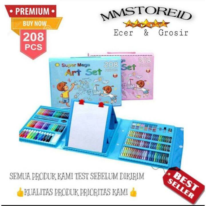 MM - crayon set 208 warna - Crayon art set mewarnai 208pcs in 1 Pensil ...