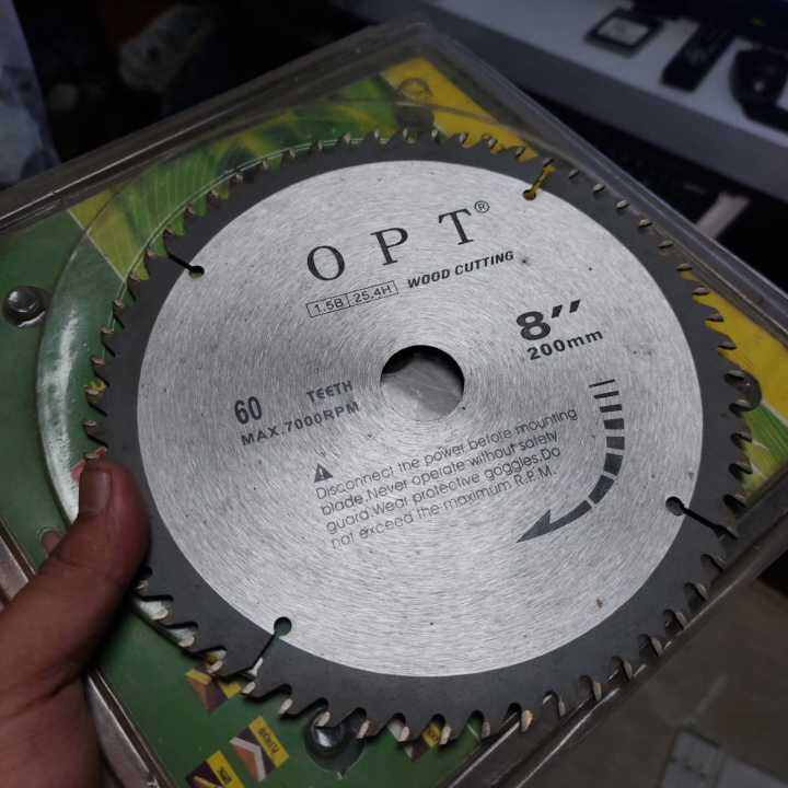 Tct circular saw opt ukuran 8 inch mata gergaji kayu ukuran 8 inch mata 60 dan 80 T mata gergaji ...