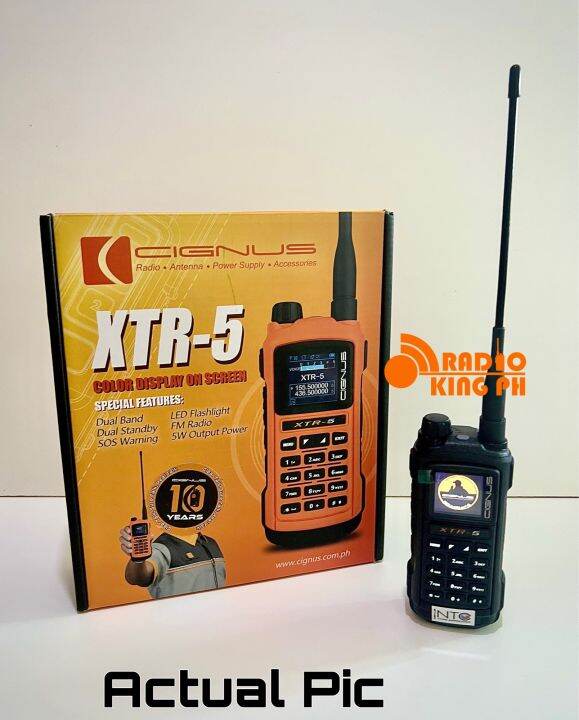 XTR5 CIGNUS XTR5 DIGITAL DISPLAY WATER RESISTANT UHF/VHF Handheld Radio ...