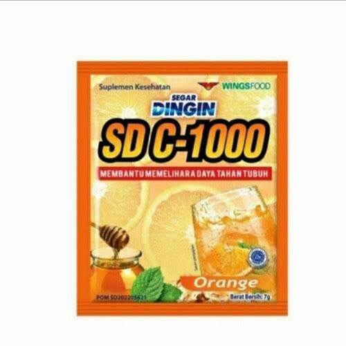 minuman segar dingin c 1000 orange sachet 7gr 1 renteng isi 12 sachet ...