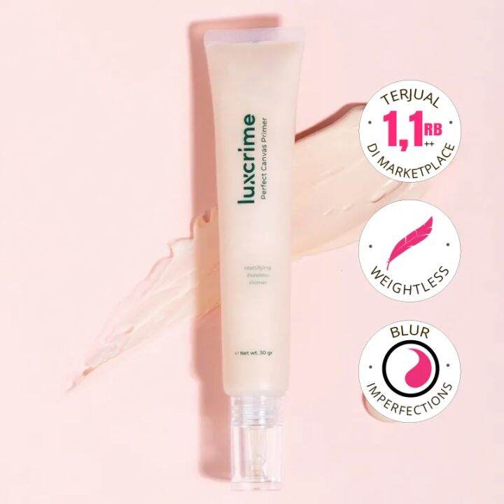 luxcrime perfect canvas mattifying poreless finis primer | Lazada Indonesia