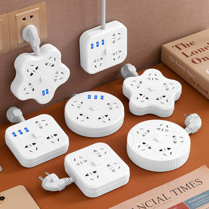 Multi-Functional Socket USB Power Strip Household Square Power Strip ...