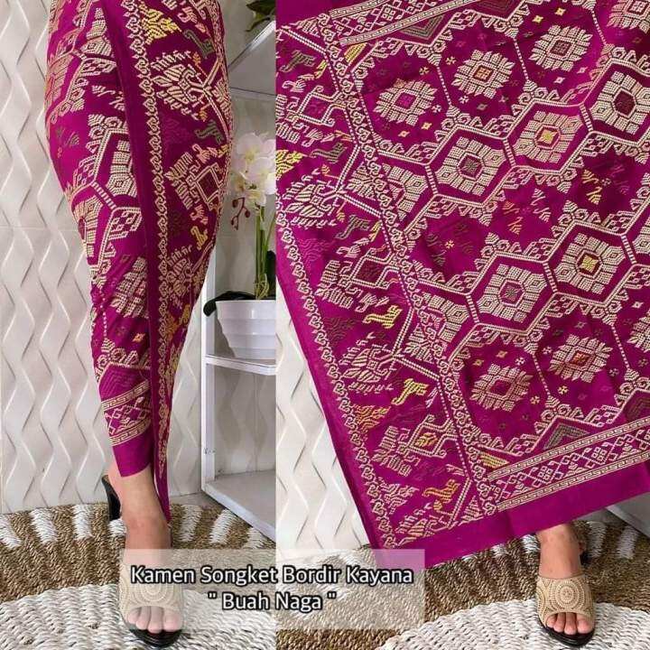 Kamen Bali Lembaran Bordir Songket Premium Terbaru | Kamen Bali | Kamen ...