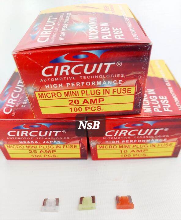 circuit micro mini plug in fuse price is for 1box/100pcs | Lazada PH