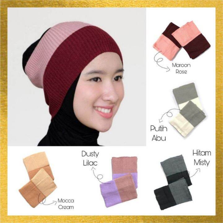 Inner Anak Tudung dua Tona warna | Lazada