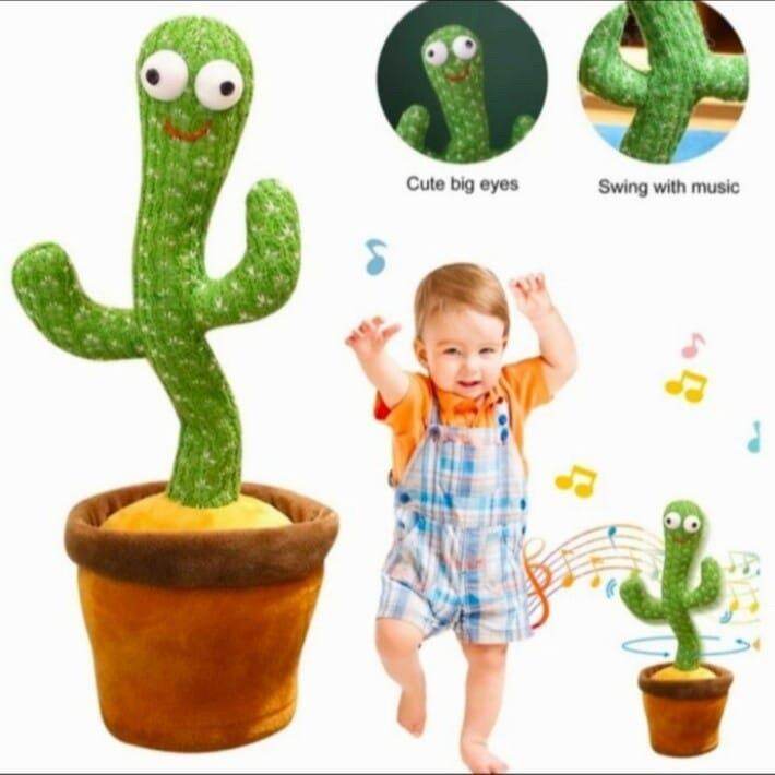 Boneka Kaktus Goyang Lampu dan Bicara / Boneka Katus Joget/ kaktus ...