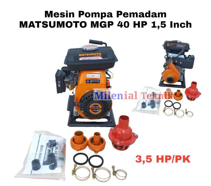 Mesin Pompa Pemadam MATSUMOTO MGP 40 HP Output 1,5 Inch || Pompa dan Alat Penyiraman Pertanian ...