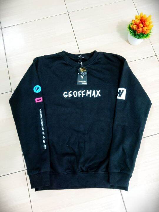 geofmax crewnek black on | Lazada Indonesia