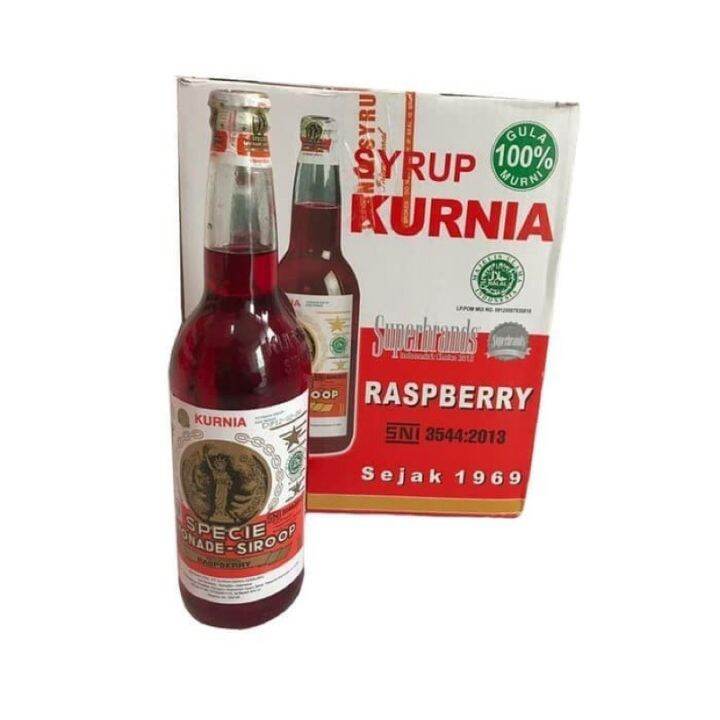 SIRUP KURNIA / KURNIA SYRUP RASPBERRY ( 6 X 600 ML ) ( 1 KOTAK ) | Lazada