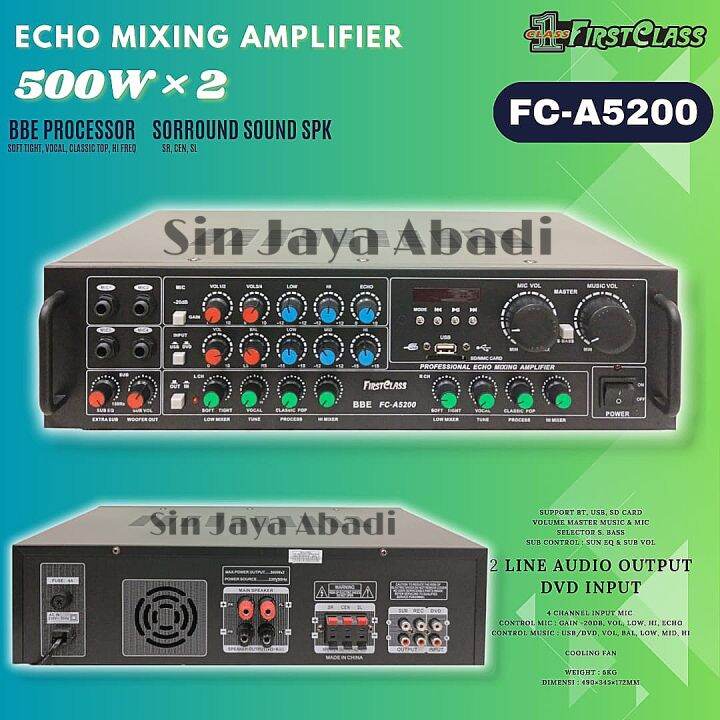Amplifier Firstclass FC A5200 USB Amplifier FCA5200 | Lazada Indonesia