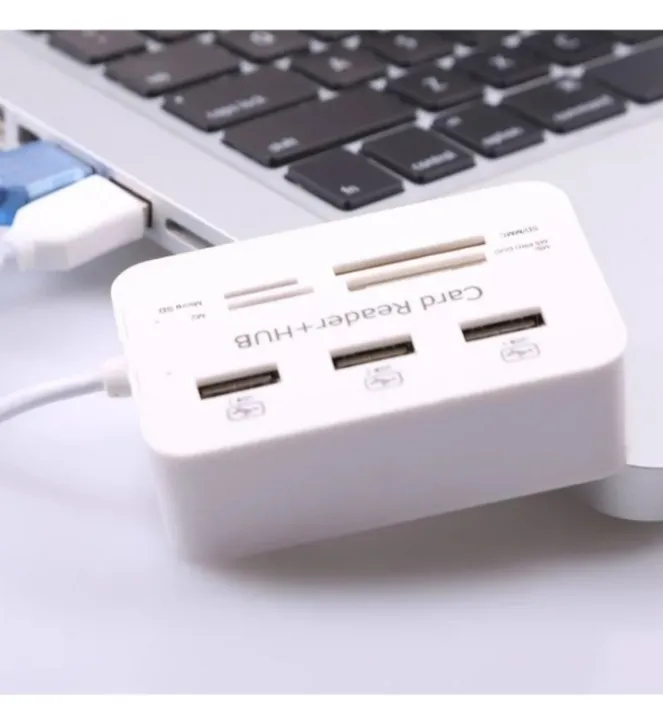 3 Ports USB Hub 2.0 And 3.0 Combo Card Reader 7 In 1 Port Extension For MS/SD/M2/TF Card NoBrand ...