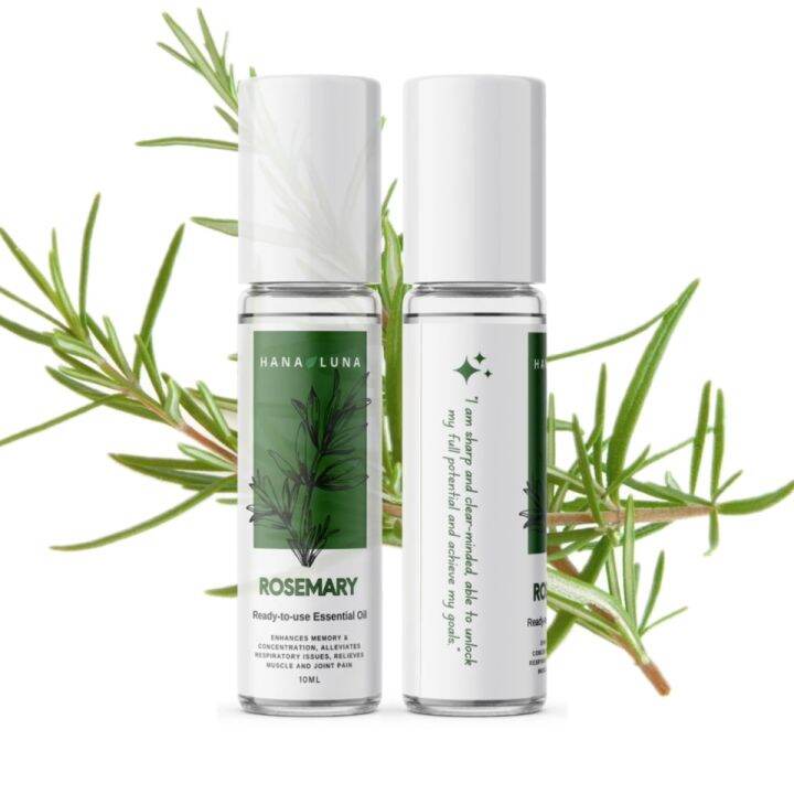 ROSEMARY ESSENTIAL OIL ROLLER 10ML, Organic, All Natural, for Mental ...