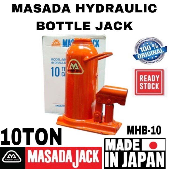 (100%ORIGINAL) 10TON MASADA HYDRAULIC BOTTLE JACK/ 10TON JACK | Lazada