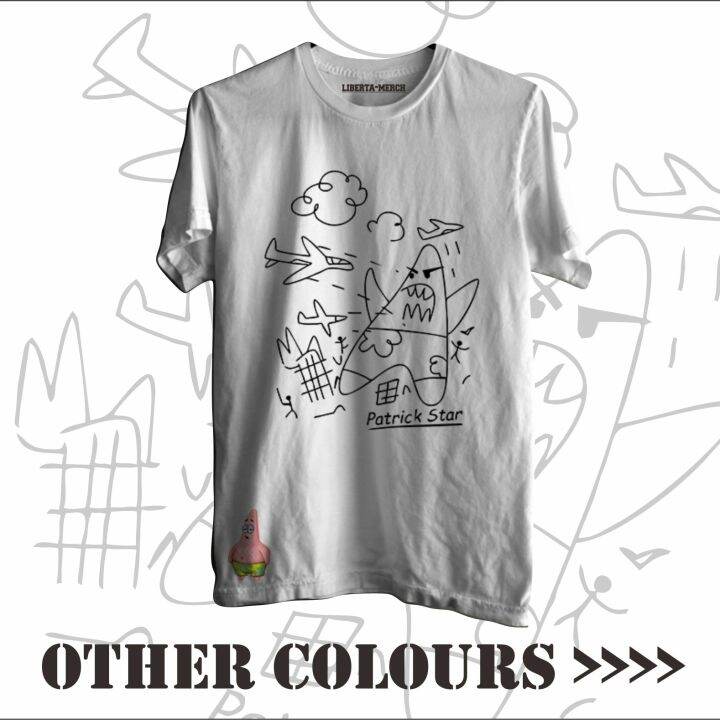 Kaos Patrick Tanda Tangan Spongebob Squarepants | Lazada Indonesia