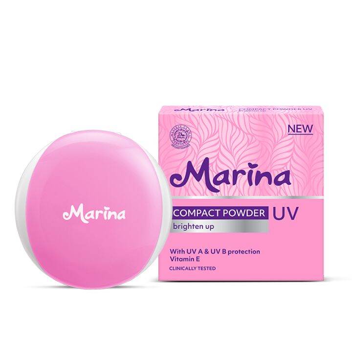 Bedak Marina Compact Powder UV Protection Brightening Up | Lazada Indonesia