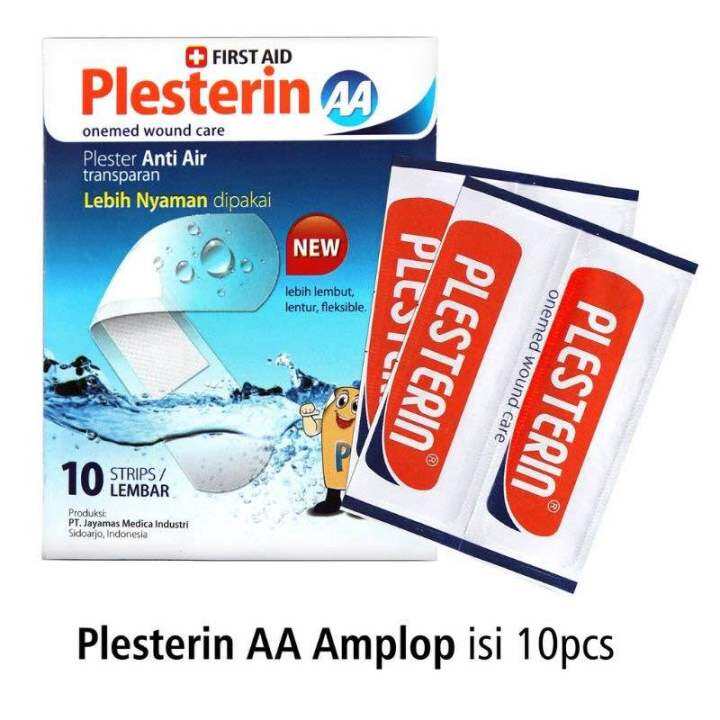 10 Pcs Plesterin AA Transparan Onemed Plester Luka Anti Air | Lazada ...