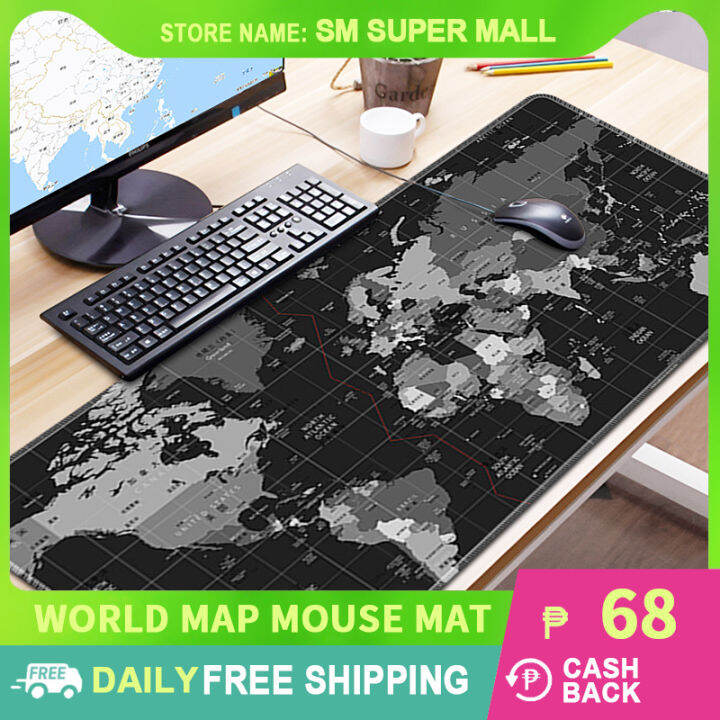 【World Map】Original Large Mouse Mat Extended Soft Mouse Pad for Gaming ...