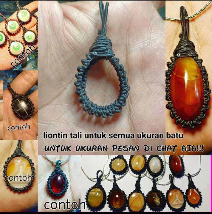 LIONTIN BATU TALI ANTIK (untuk semua ukuran batu tergantung pesanan ...